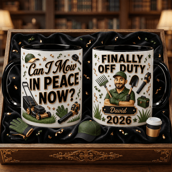 Father's Day Lawn Care Dad Mug 3D Effect, Custom Lawn Service Dad Mug ...