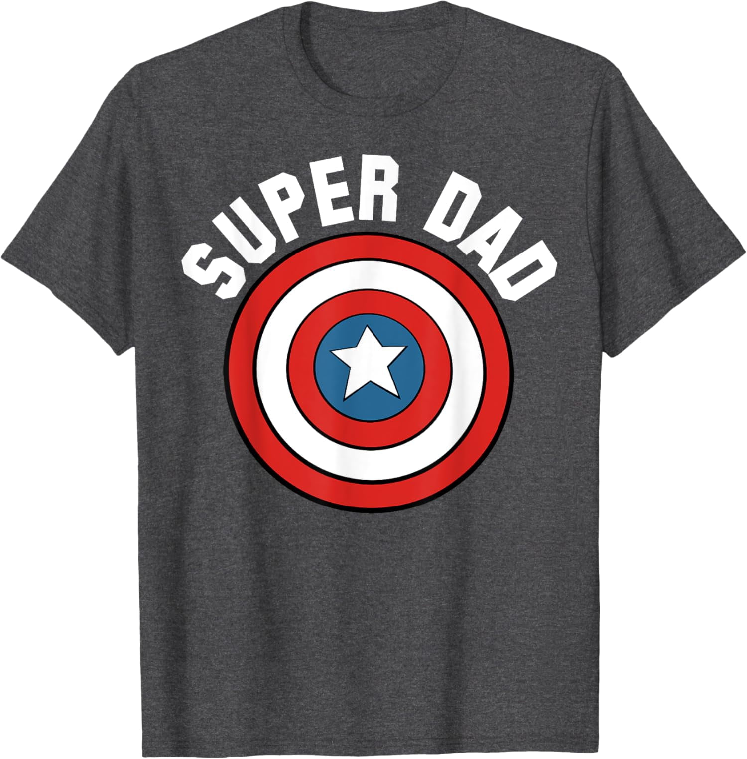 Father's Day Marvel Super Dad Captain America Shield T-Shirt,Dark ...