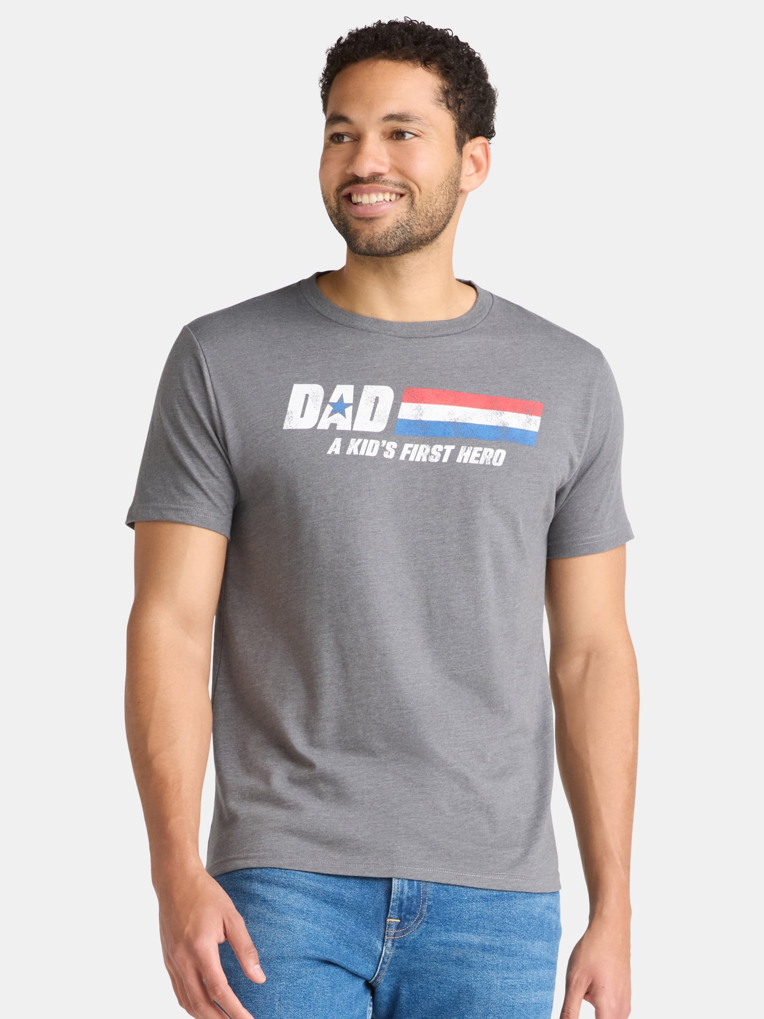 Way to Celebrate Father's Day Men's and Big Men's First Hero Graphic ...