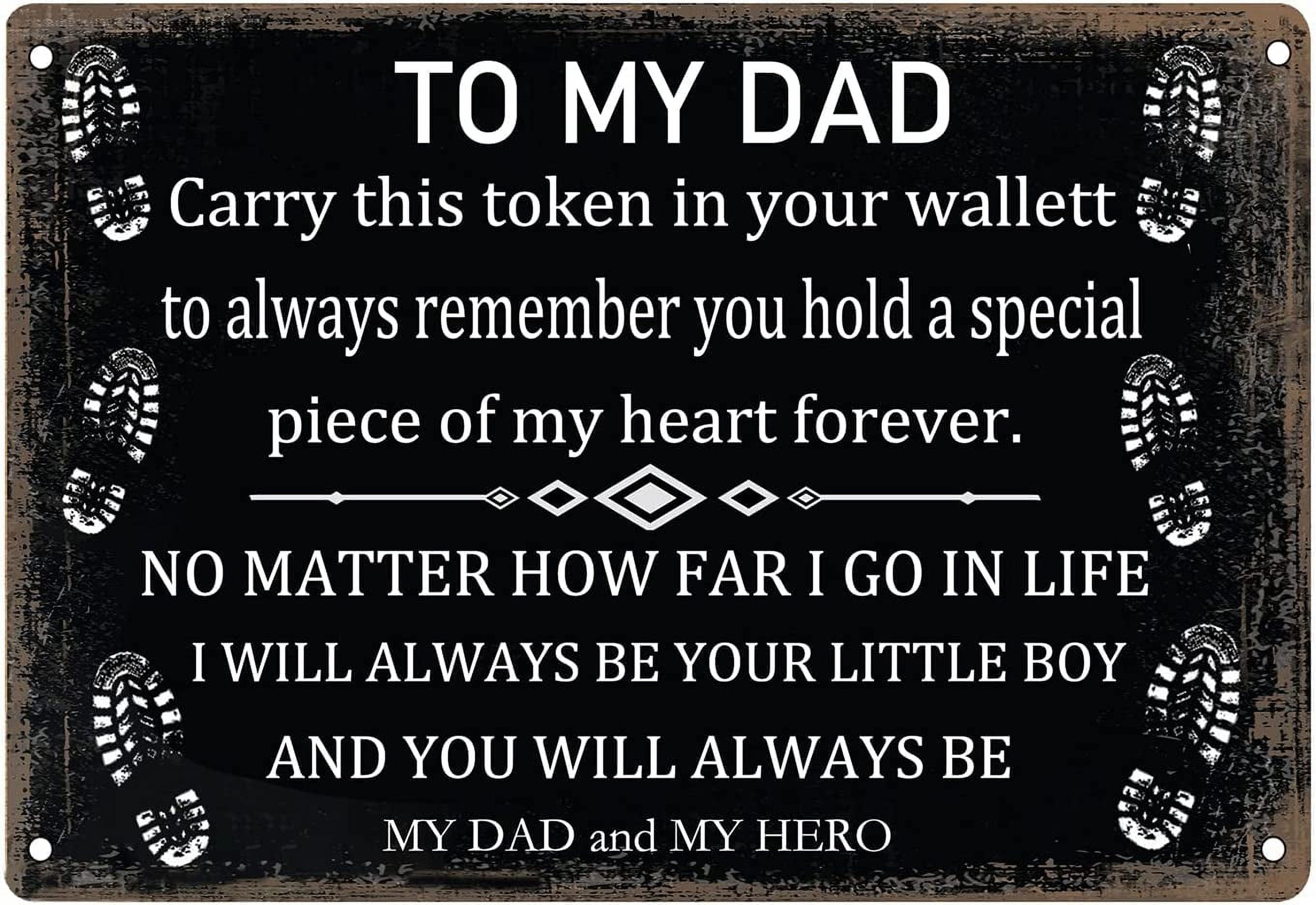 Father's Day Metal Tin Sign to My Dad Tin Sign for Dad Print Wall ...