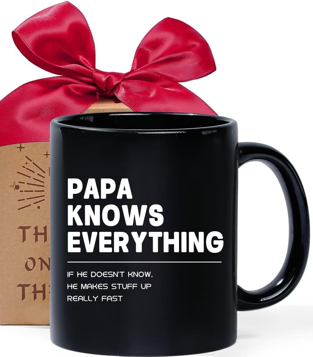 Father's Day Mug, Papa Knows Everything For Dad, Father - Walmart.com