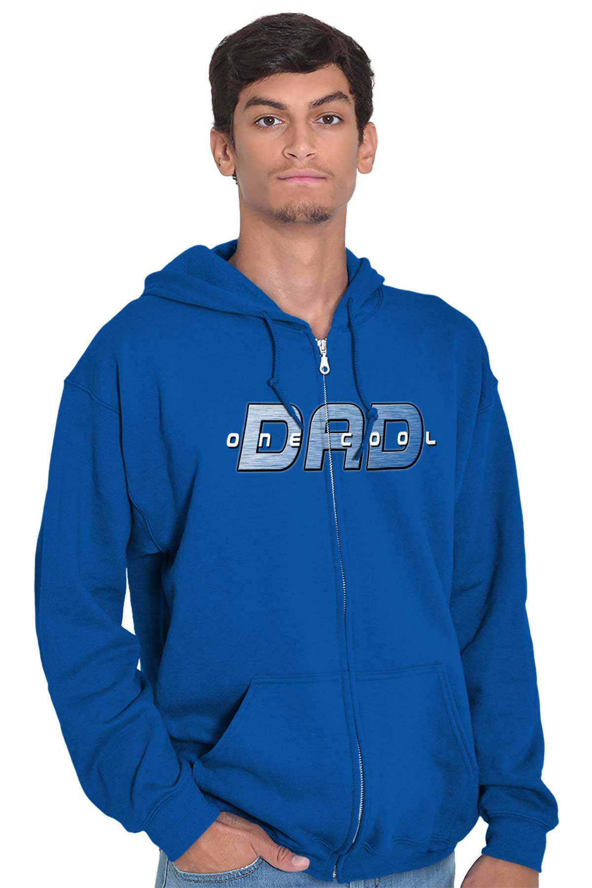 Father's Day One Cool Dad Gift Zip Hoodie Sweatshirt Men Brisco Brands ...