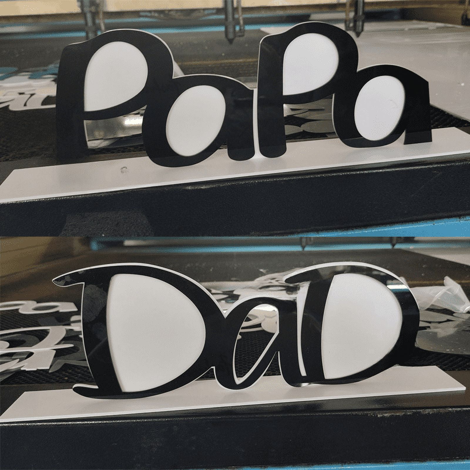 Father's Day Photo Frame Letter Acrylic papa Photo Frame Decorative ...