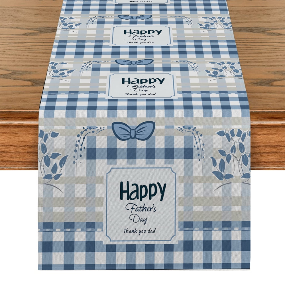 Father's Day Runners for Dining Table ration Accessories Bow Dinning ...