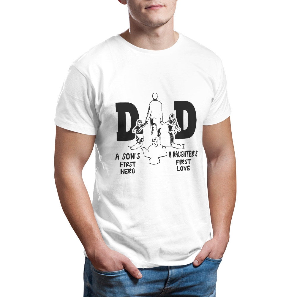 Father's Day Shirt, Dad A Son's First Hero and A Daughter's First Love T-Shirt, Father's Day ...