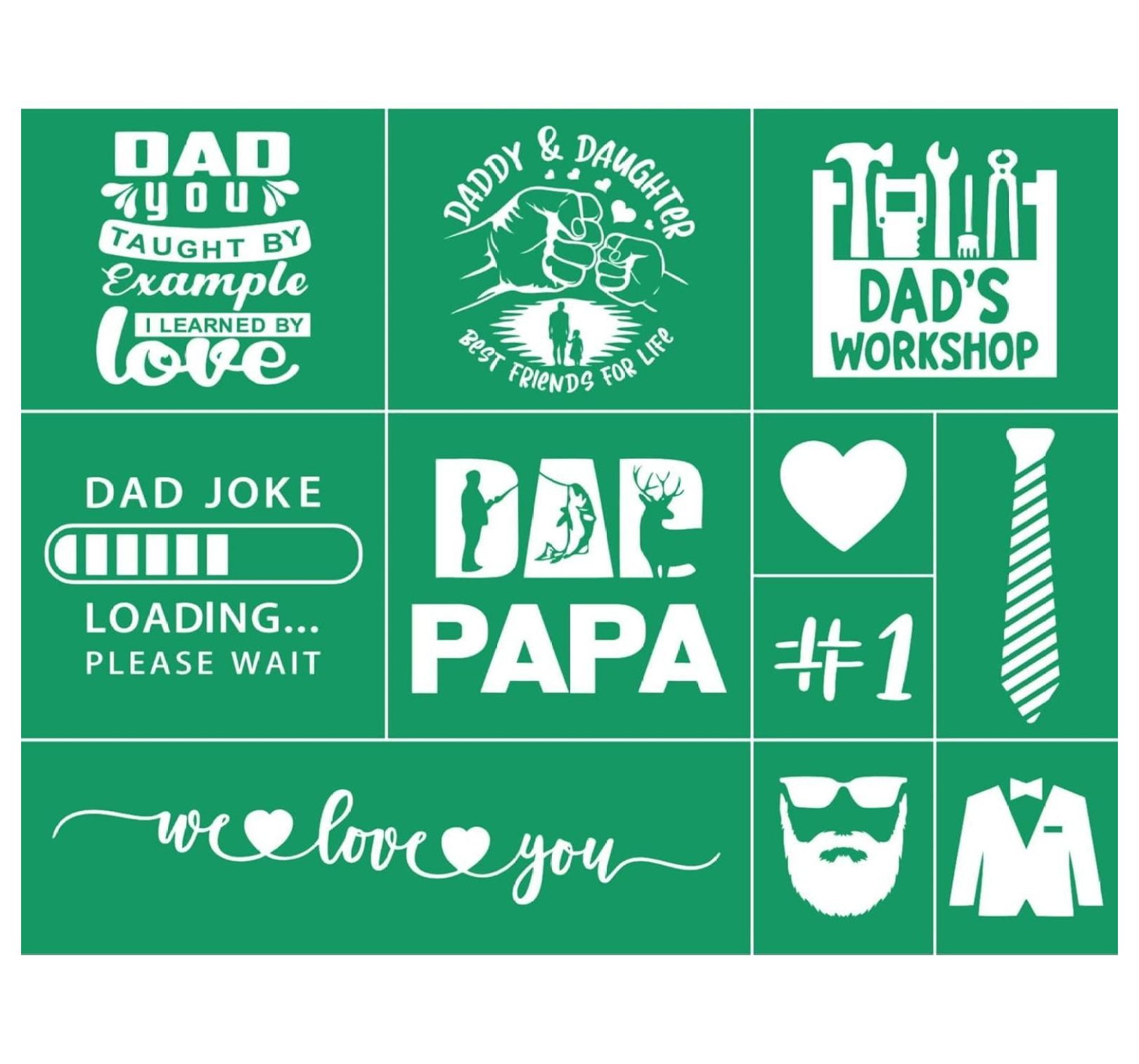 Father's Day Silk Screen Stencils,Mesh Stencils Reusable Chalk Paste ...