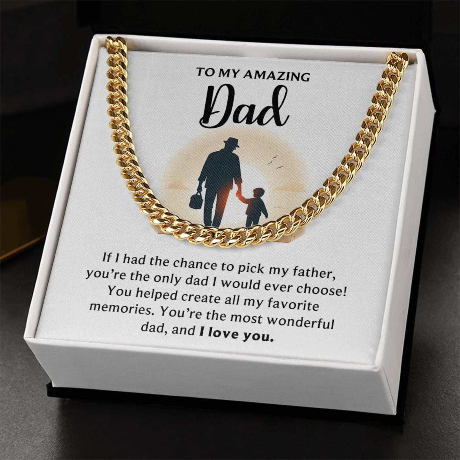 Father's Day Special Gift, Happy Father's Day, Cuban Link Chain ...
