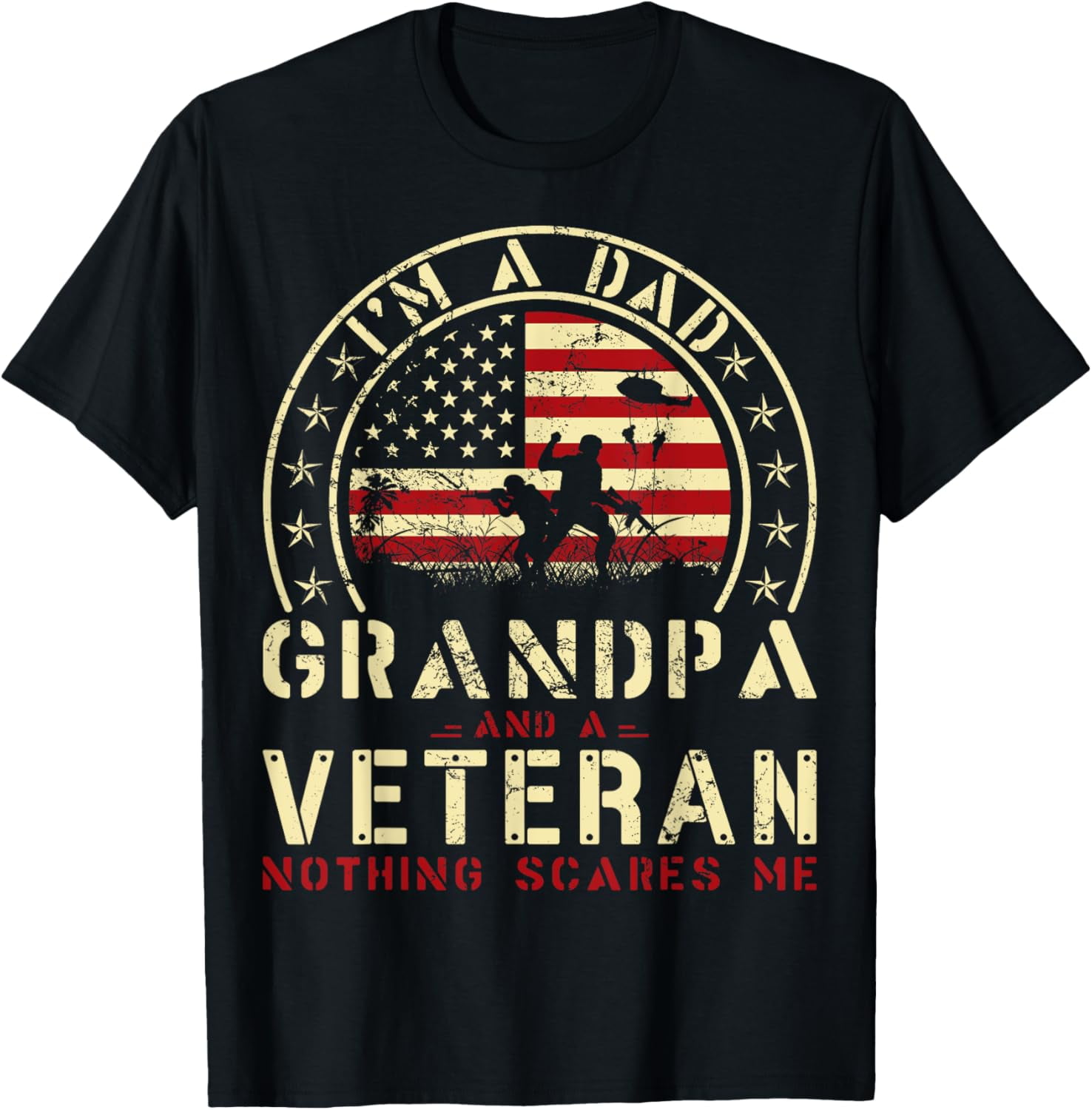 Father's Day - Veterans Day- I'm a Dad Grandpa and a Veteran T-Shirt ...