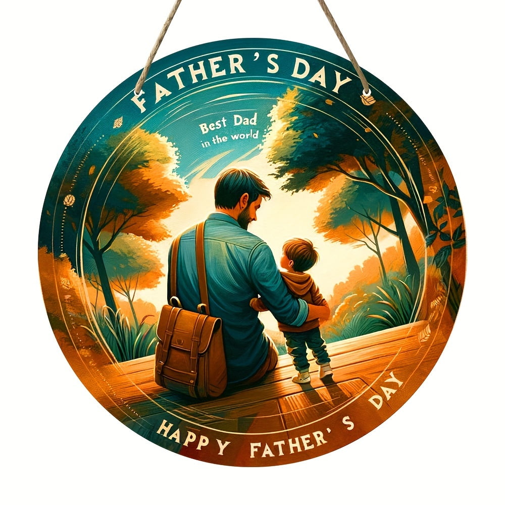 Father's Day Welcome Sign, Father's Day Decor, Father's Day Round ...
