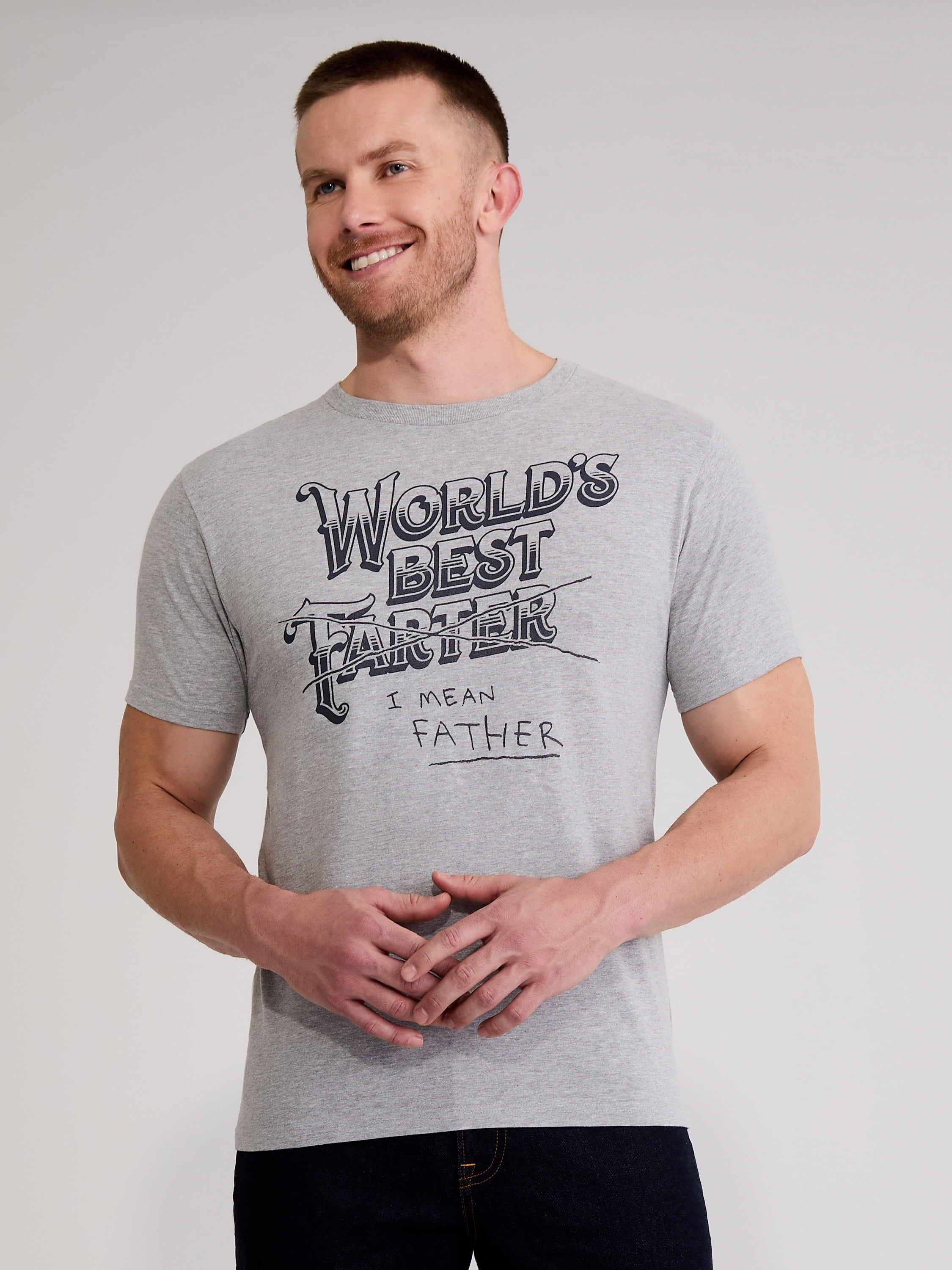 Men's and Big Men's Father's Day World's Best Farter Graphic Tee Shirt ...