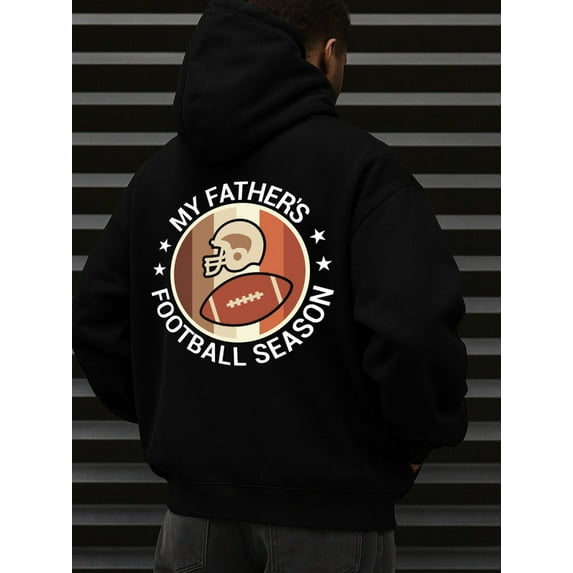 Father's Football Season sweatshirt Exercise mens sweatshirts black New ...