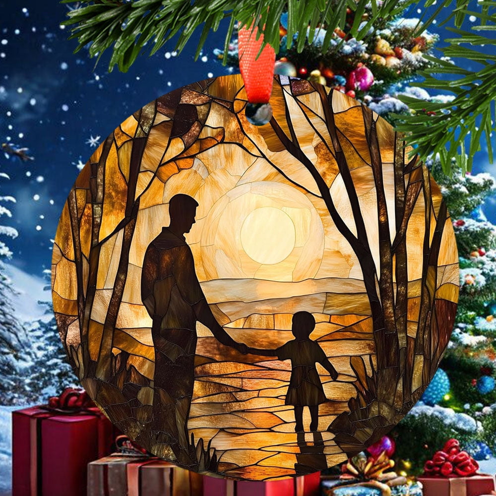 Father’s Shadow 2 Christmas Ornament, Ceramic/Acrylic Ornament, Love ...