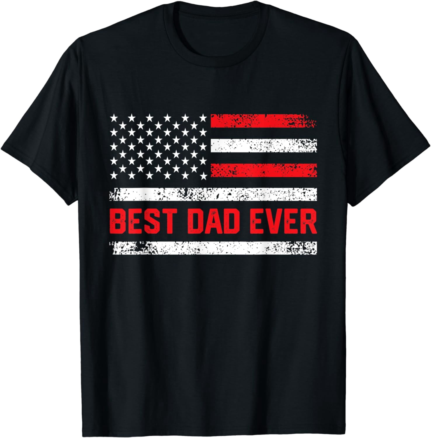 Father's day Best Dad Ever With US American Flag T-Shirt - Walmart.com