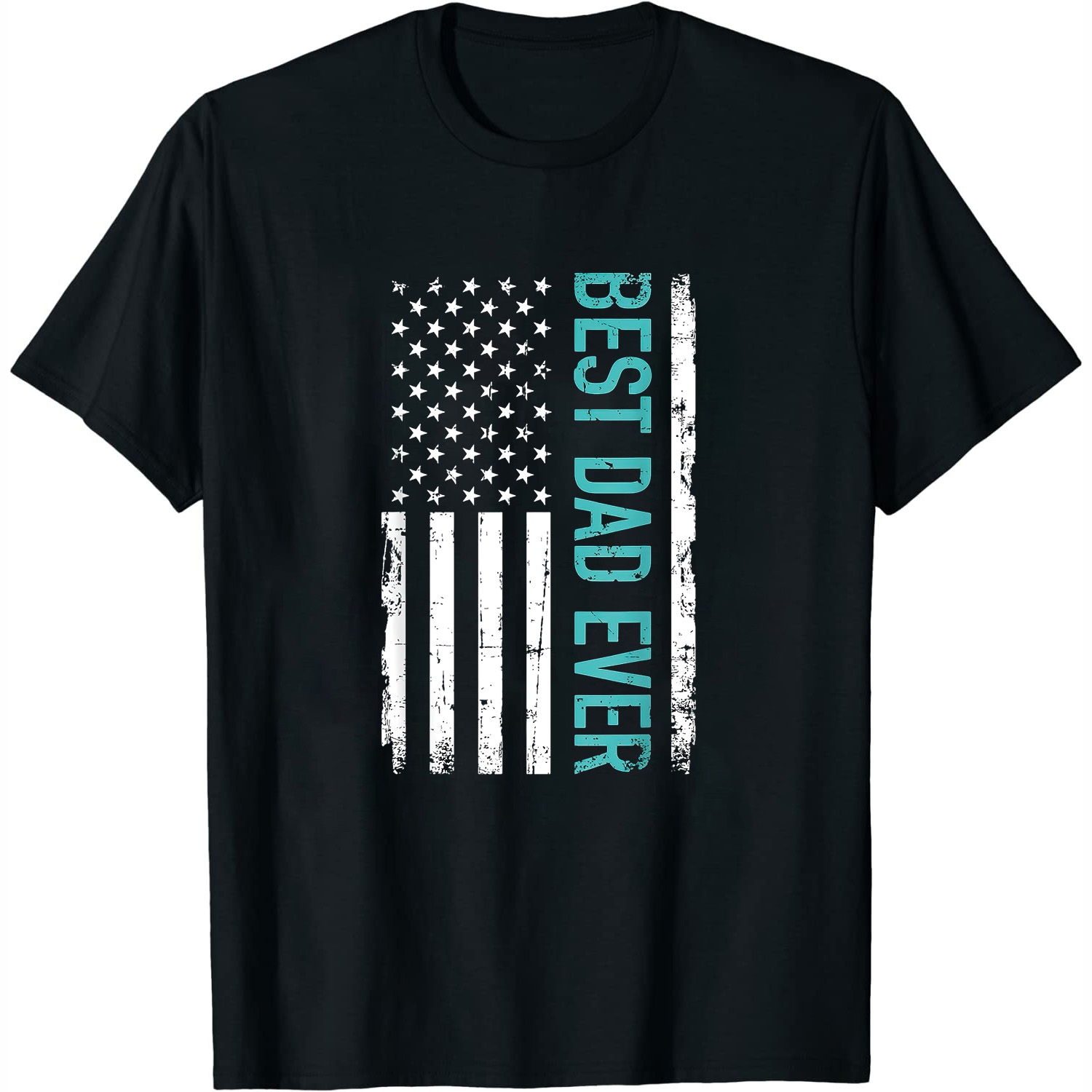 Father's day Best dad ever with US american flag Short Sleeve T-Shirt ...