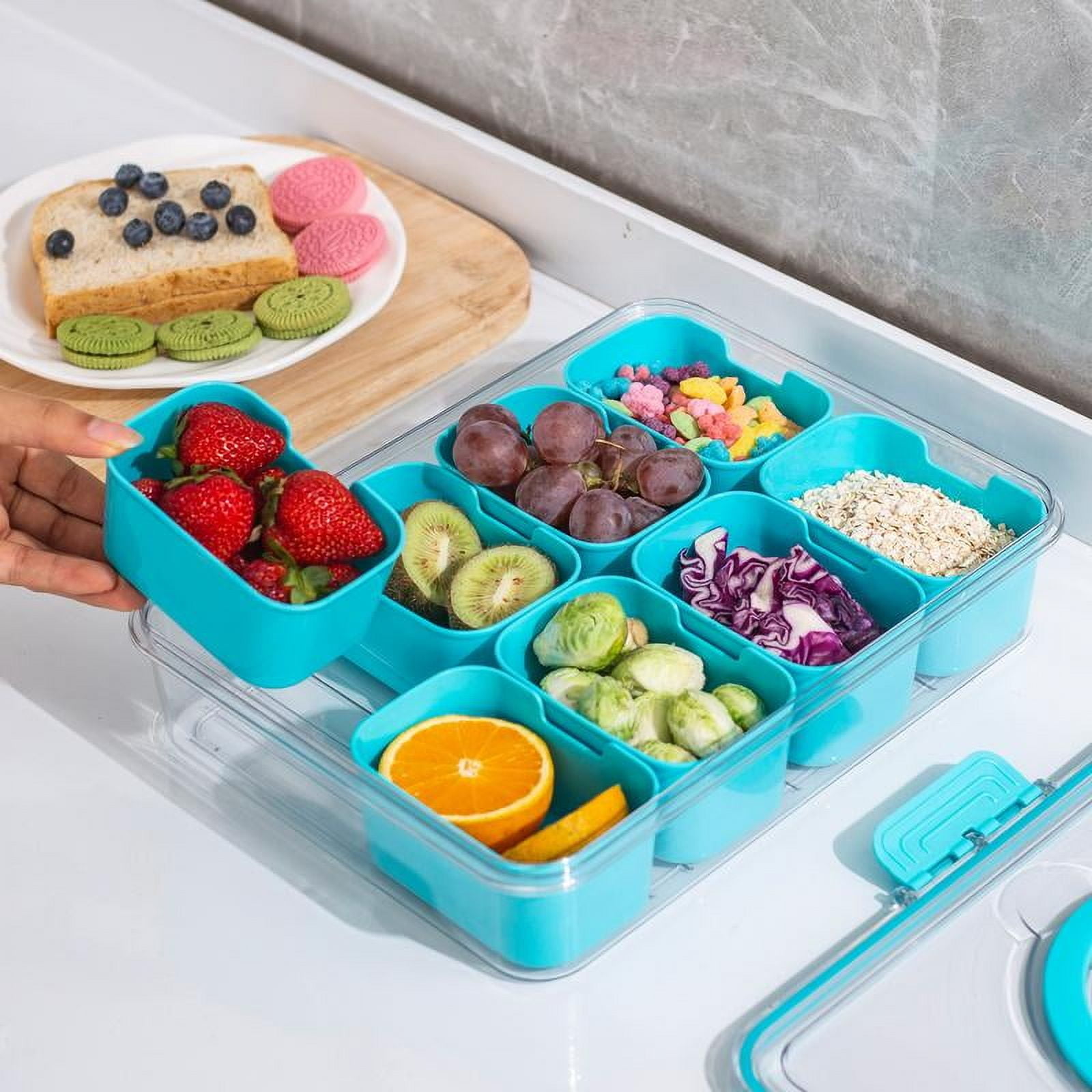 【Father'sDayGift】Divided Serving Tray with Lid and Handle - Snackle Box ...