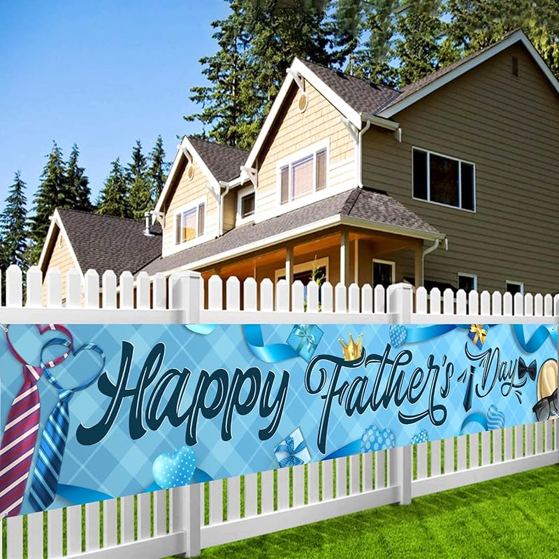Fathers Day Back LARGE BANNER 118*20in Happy Fathers Day Decorations ...