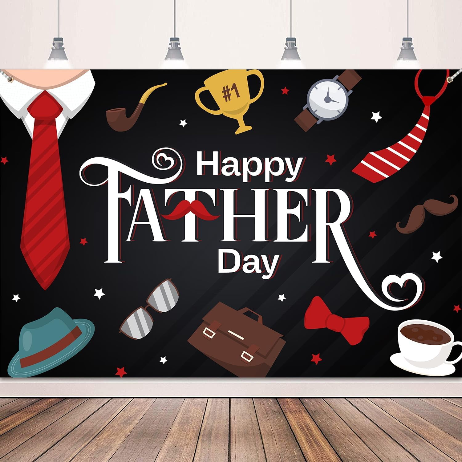 Fathers Day Banner Backdrop Fathers Day Decorations Happy Fathers Day ...