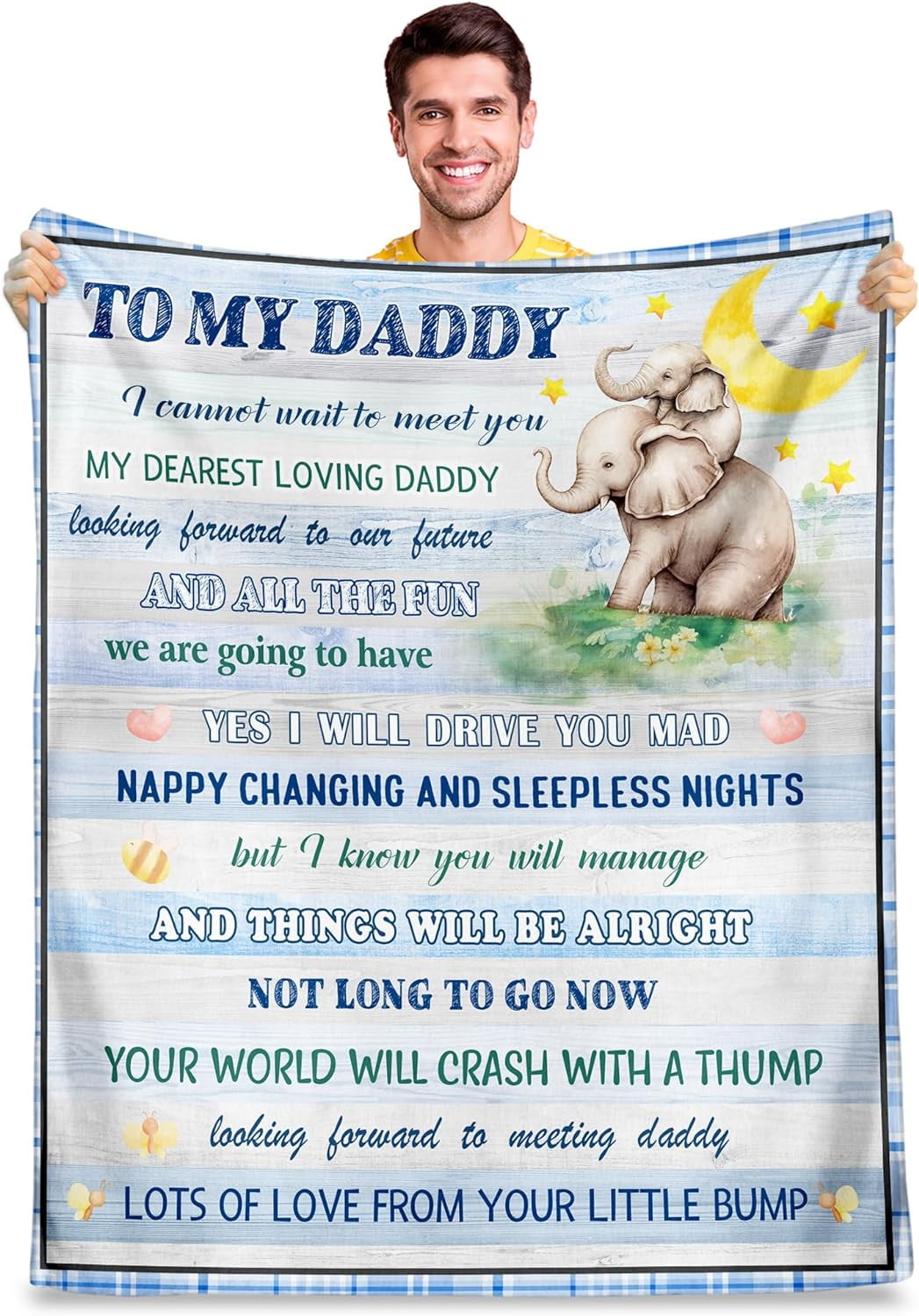 Fathers Day Blanket Gifts for New Dad, Gift for New Dad to be, First ...