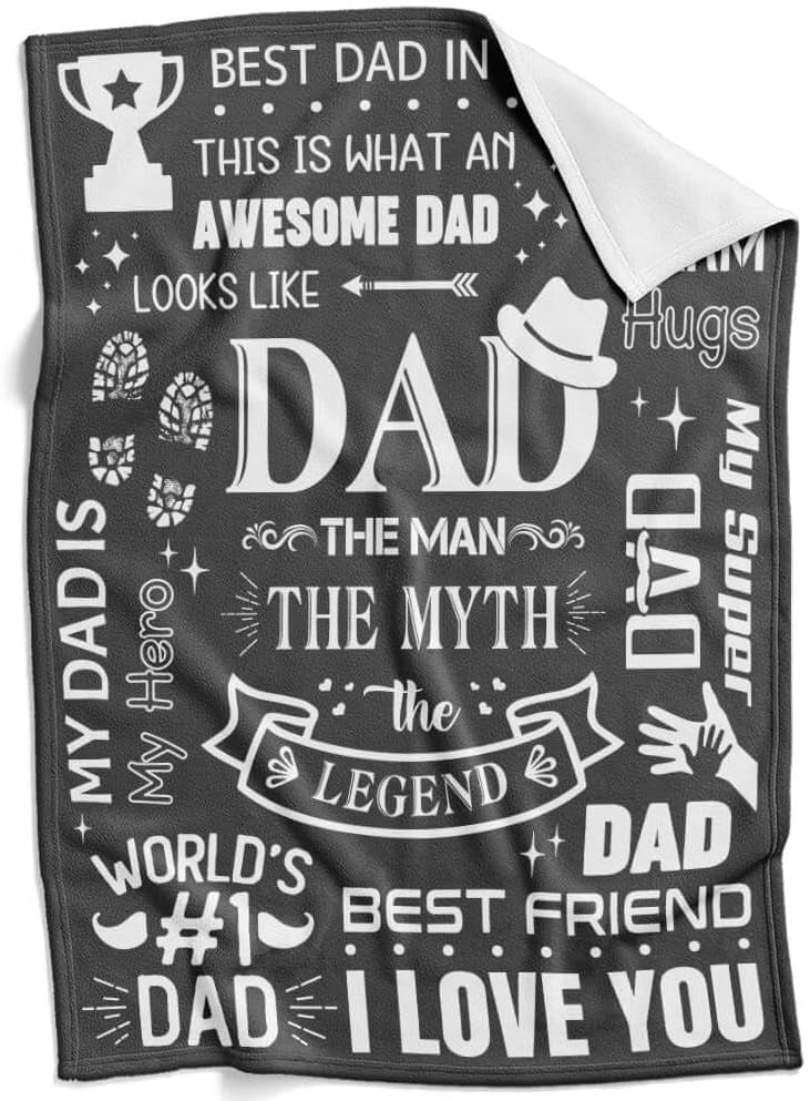 Fathers Day Blankets from Daughter & Son, Best Dad Ever Blankets, Super ...