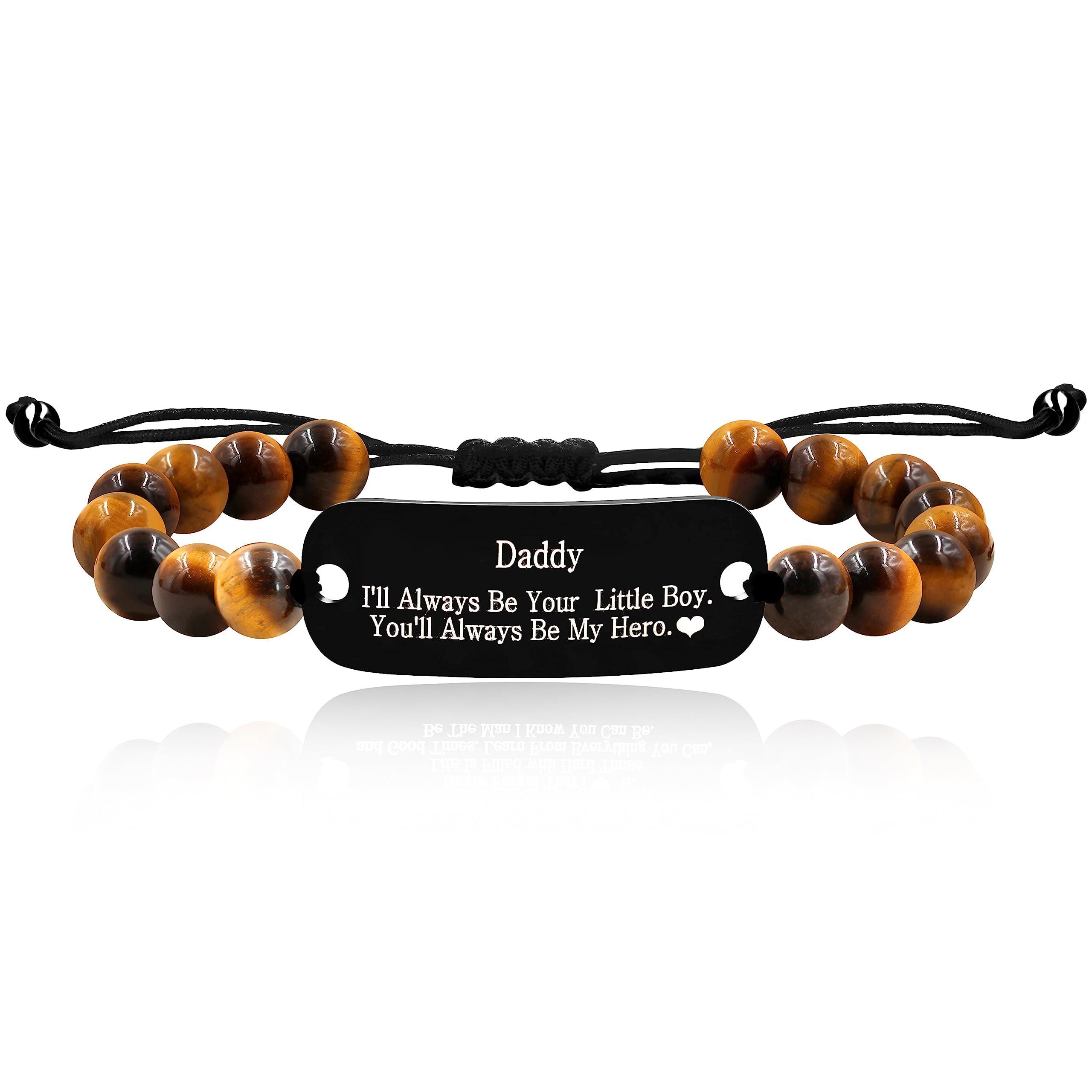 Fathers Day Bracelet for Dad, To My Dad Bracelet - 8mm Tiger Eye Beads ...