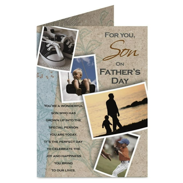 Happy Father's Day Card For Your Son, 5" x 7" Greeting Card with ...