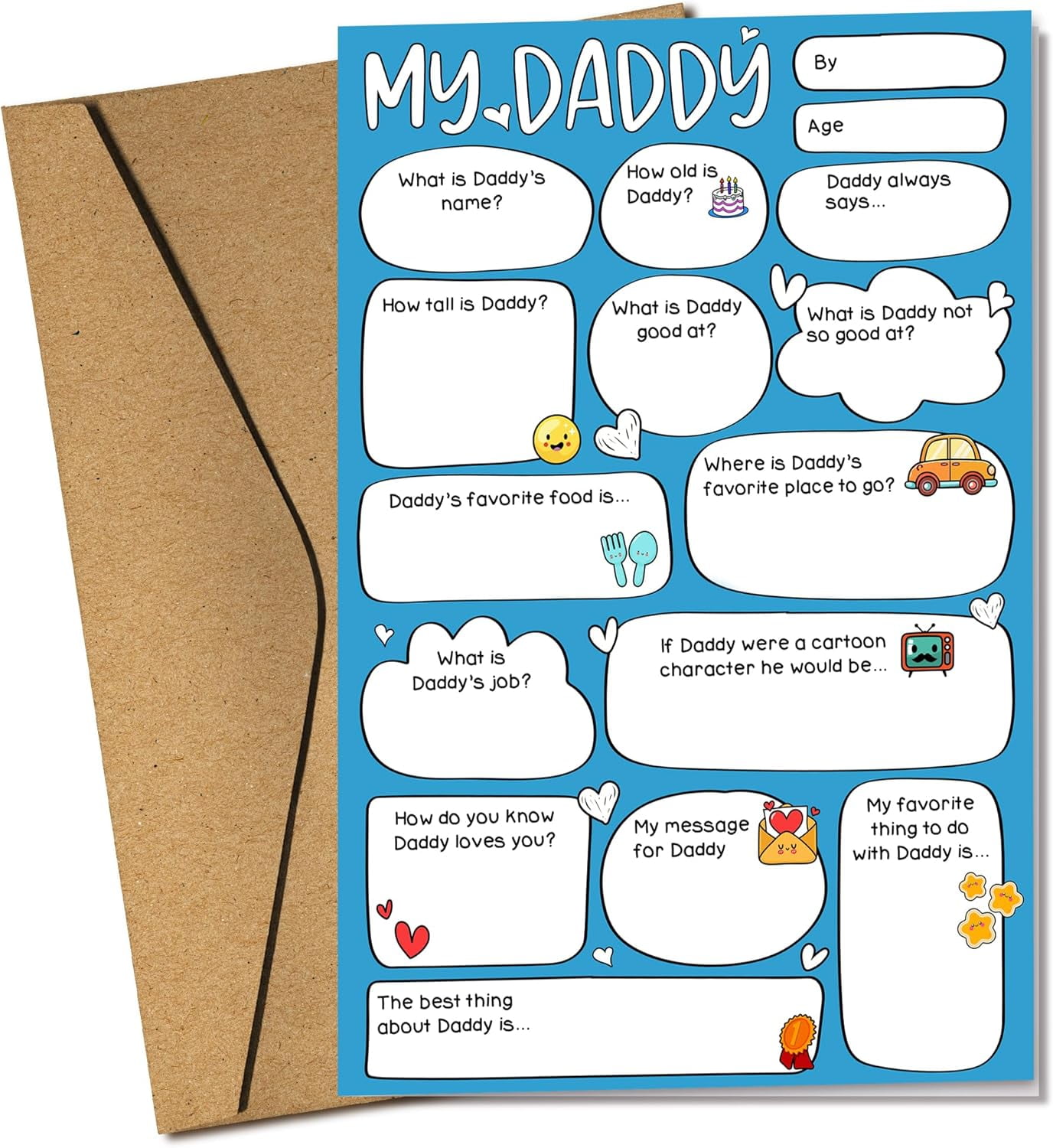 Fathers Day Card - Funny Fathers Day Cards from Daughter, Son, Kids ...