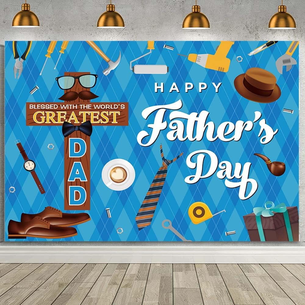 Fathers Day Christian Backdrop Blessed with The World's Greatest Dad ...