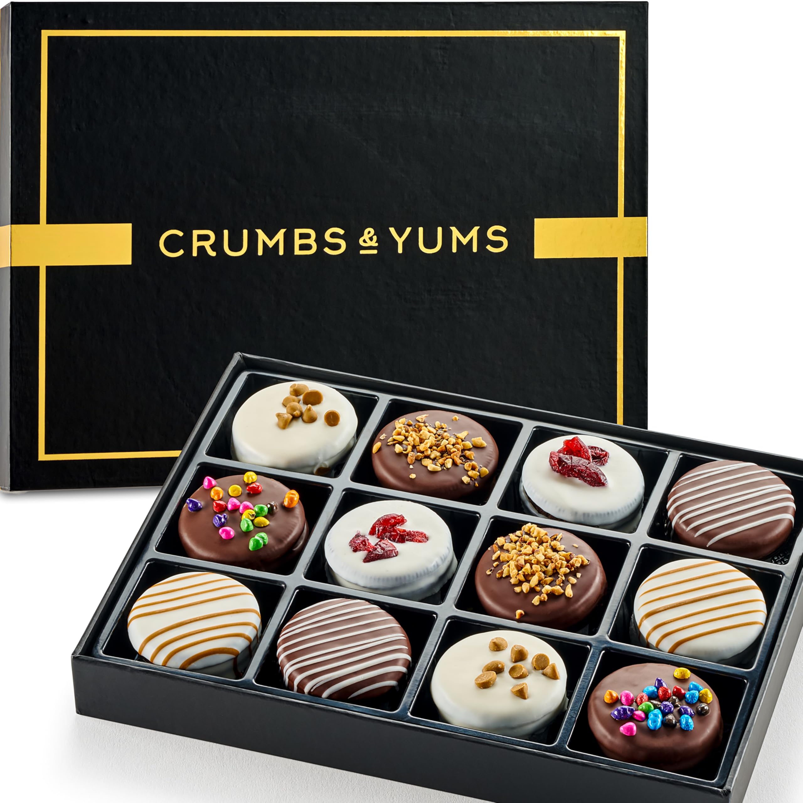 Fathers Day Cookies Gift Basket - 12 MDH1Gourmet Chocolate Covered ...