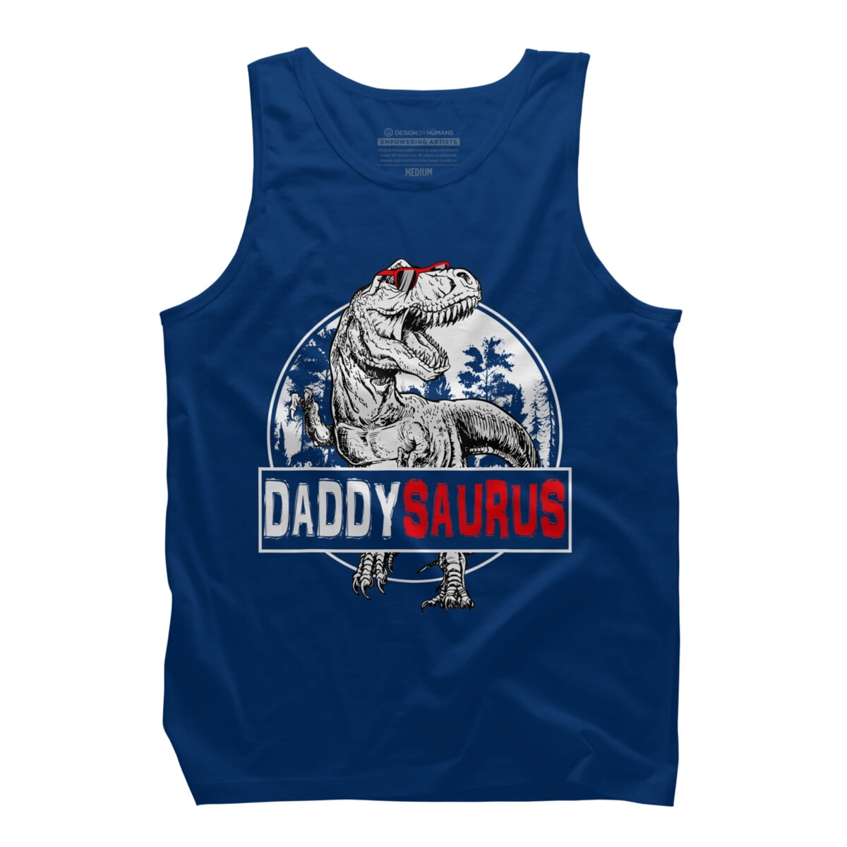 Fathers Day Daddysaurus T rex Dinosaur Funny Daddy Saurus Mens Royal ...