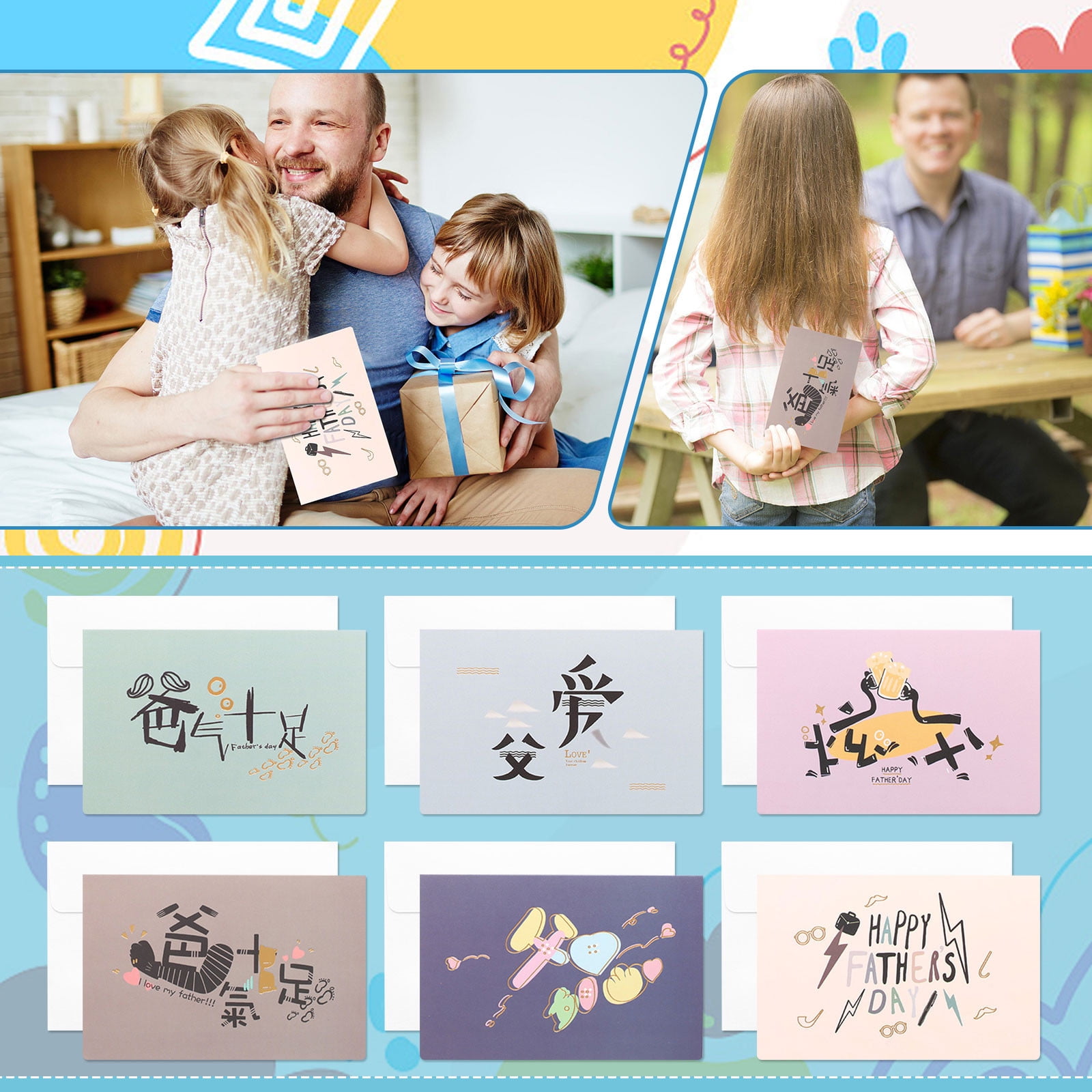 Fathers Day Father's Day Cards Father's Day Note Cards With Envelopes ...