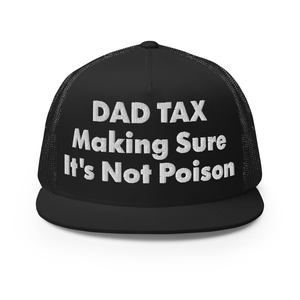 Fathers Day Funny Daddy Embroidered Trucker Cap, Dad Tax Making Sure It ...