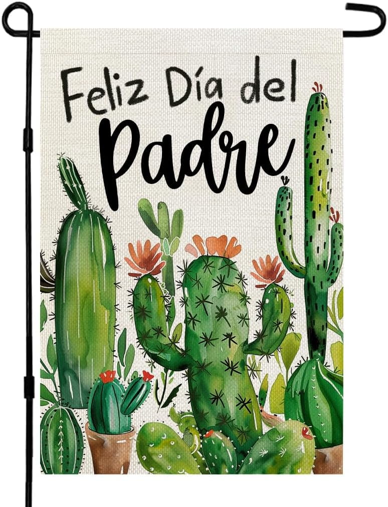 Fathers Day Garden Flag Feliz Día del Padre 28x40 inch Double Sided for ...
