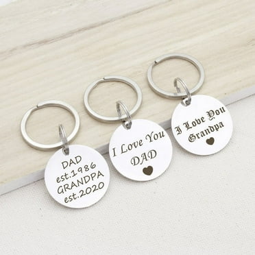 Personalized Fathers Day Gift - Dog Tag Keychain - Custom Keychain ...