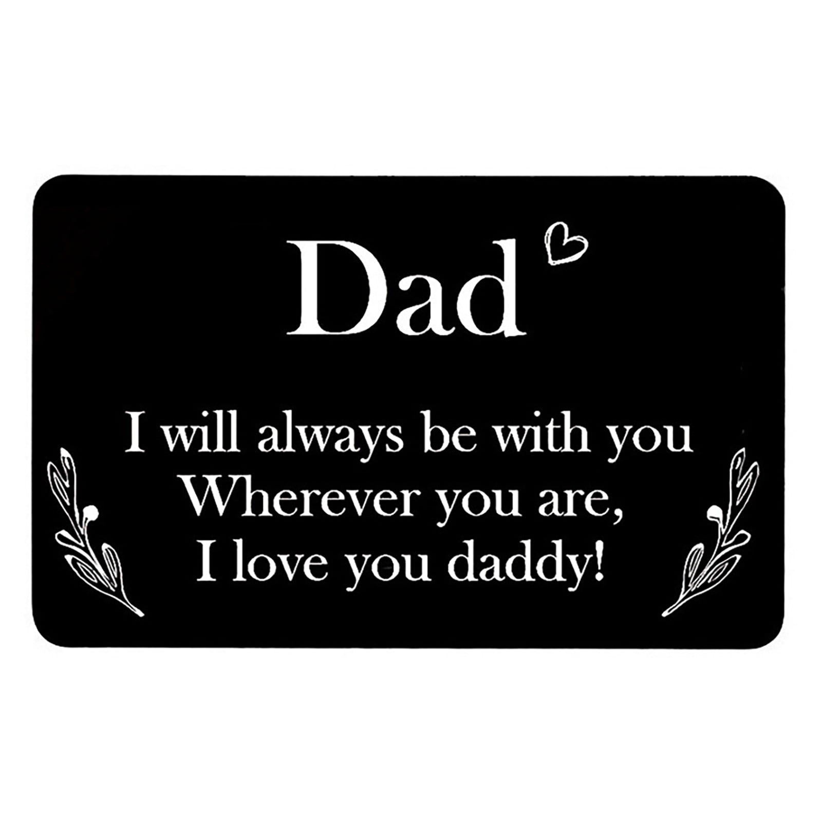 Fathers Day Gifts Greeting Card Personalized Engraved Wallet Metal Card ...