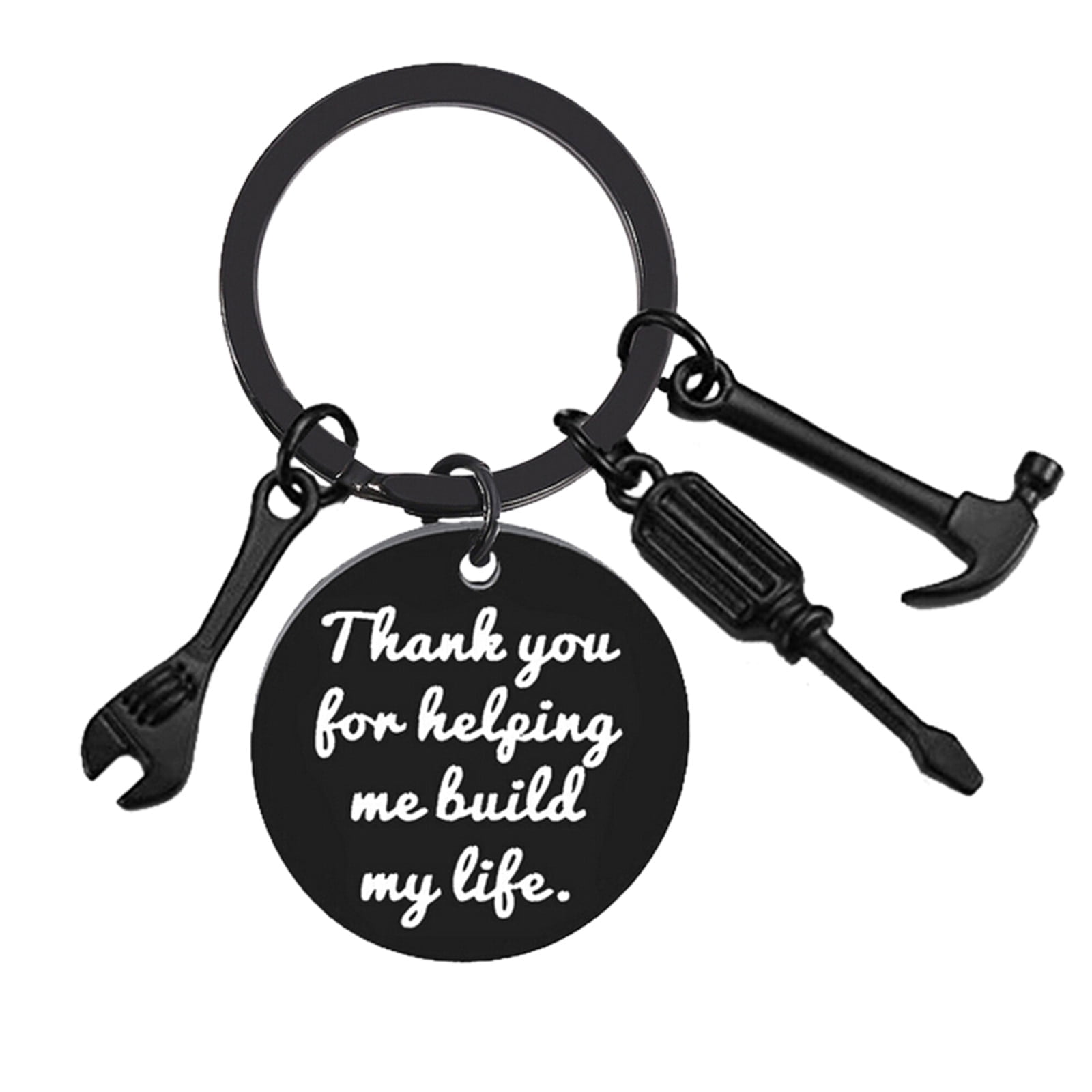 Fathers Day Keychain For Dad - Thank You For Helping Me Build My Life ...