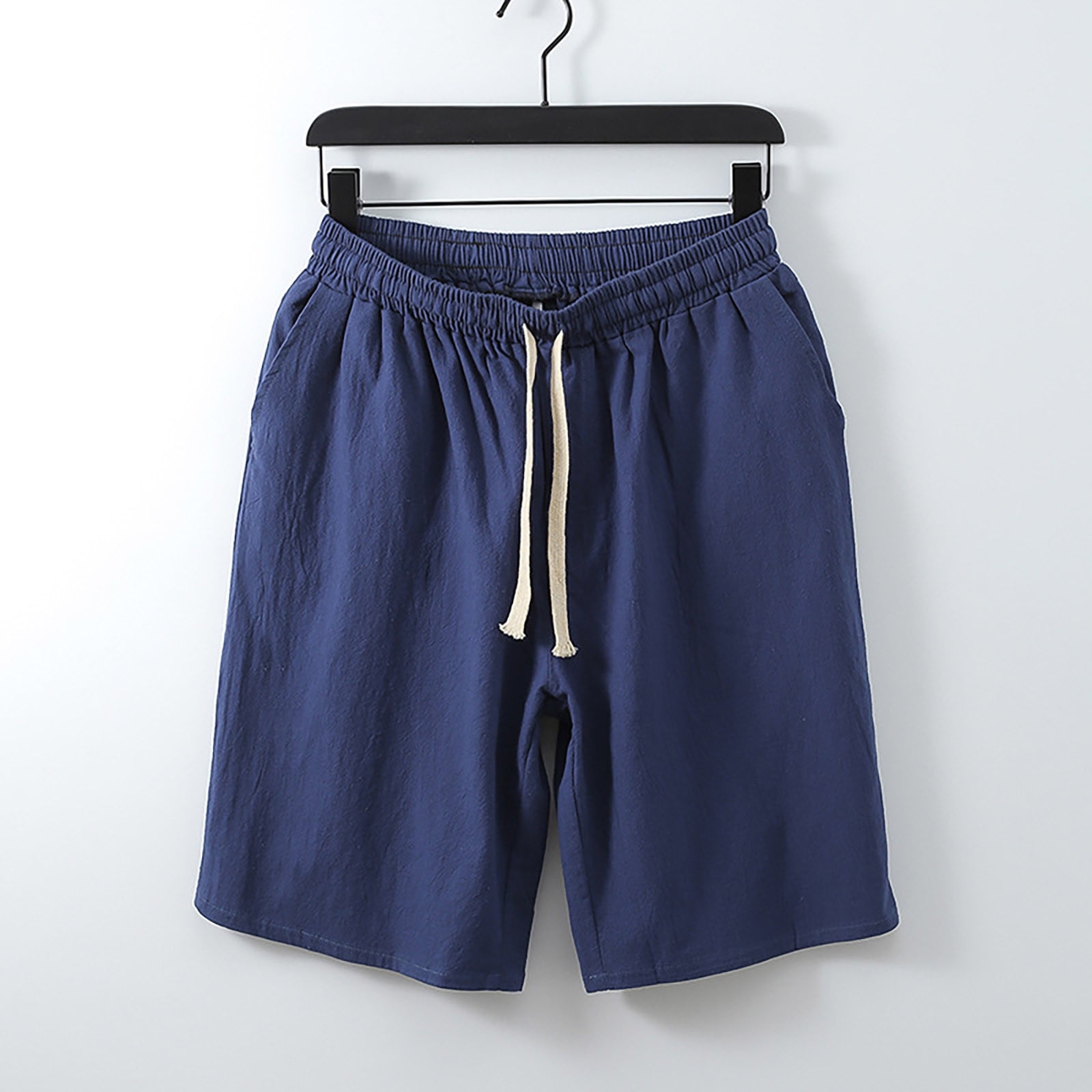 Fathers Day Gifts Mens Shorts Five Part Pants Casual Solid Color Loose ...