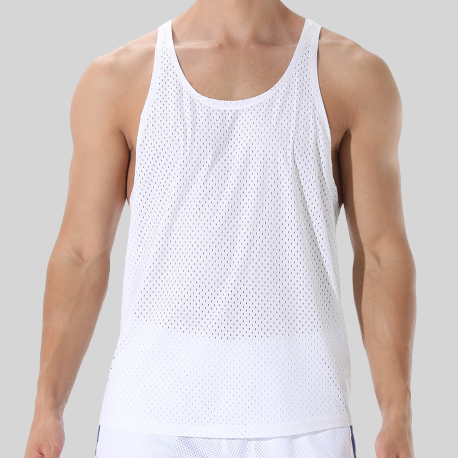 Fathers Day Gifts for Husband Dgankt Men Shirts Men's Fishnet Mesh Tank ...