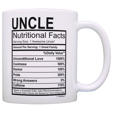Bearded Funcle Best Funny Uncle Ever 11oz White Ceramic Coffee Cup ...