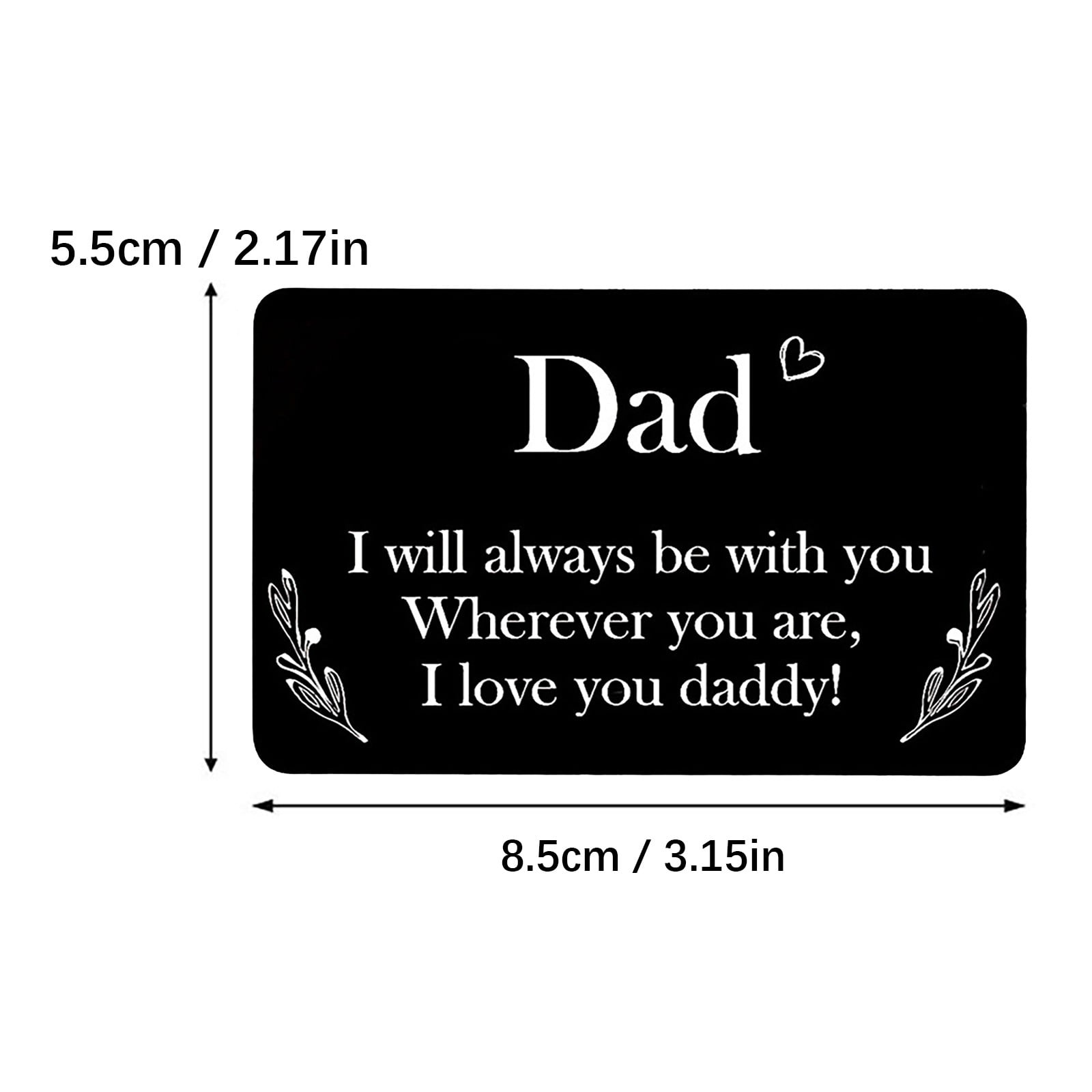 Fathers Day Giftspersonalized Engraved Wallet Metal Card Insert From ...