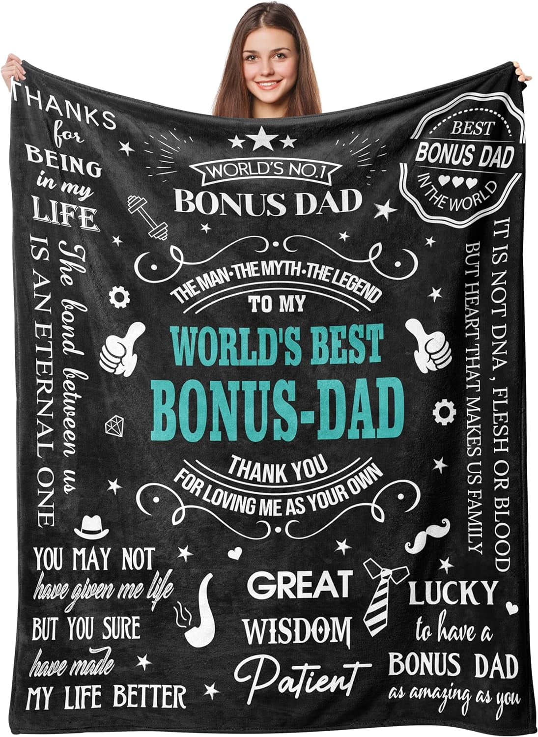 Fathers Day Grandpa Gifts Throw Blanket 60" x 50", Gifts for Grandpa ...