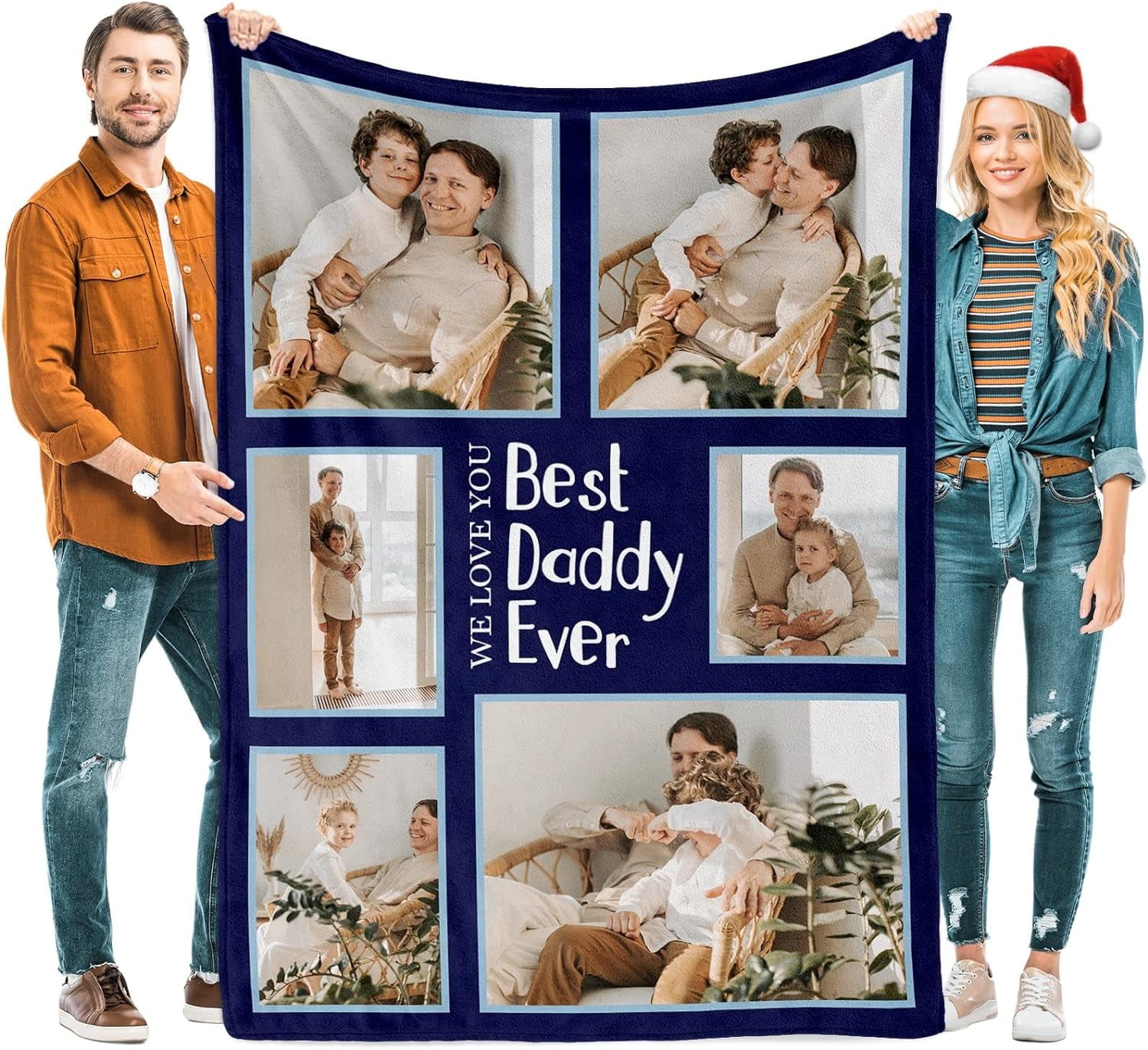 Fathers Day Personalised Gifts from Daughter Custom Blankets with ...