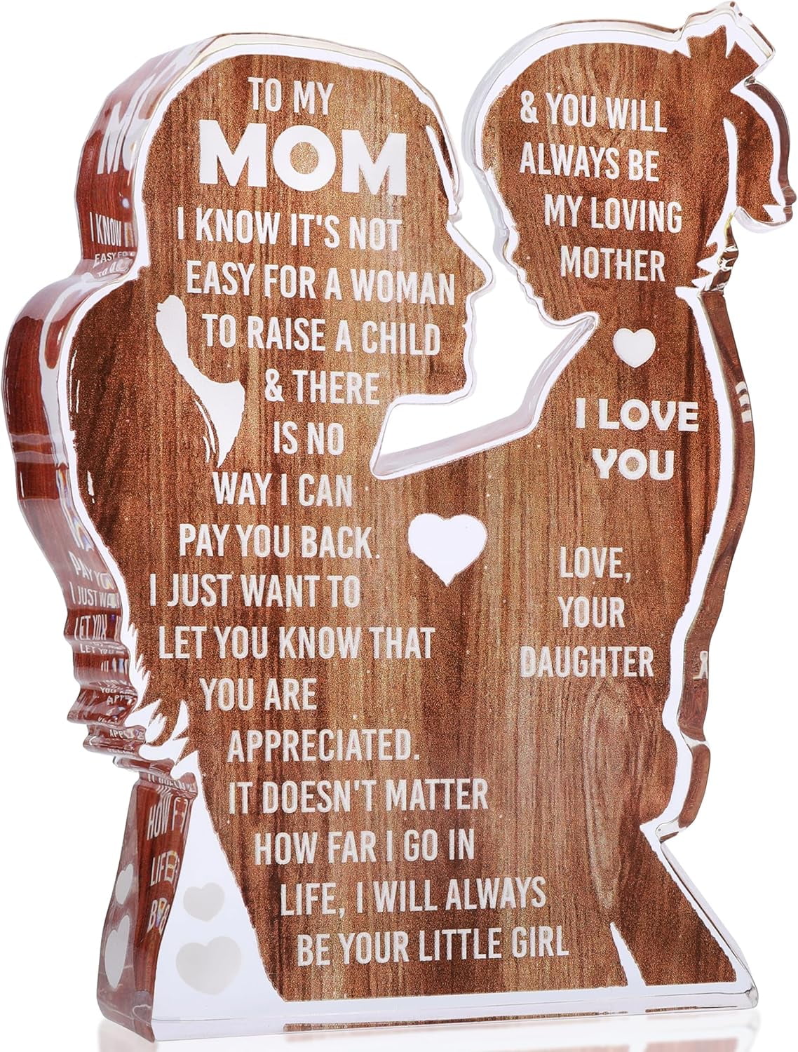 Fathers Day Presents from Daughter – Heartfelt Acrylic Plaque for Dad ...