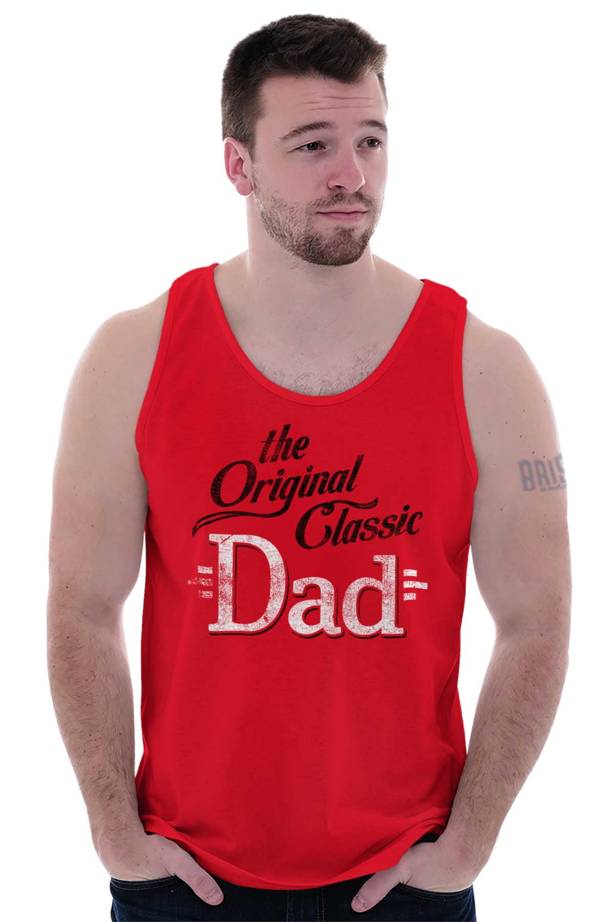 Fathers Day The Original Classic Dad Tank Top Sleeveless Tee Men Brisco ...
