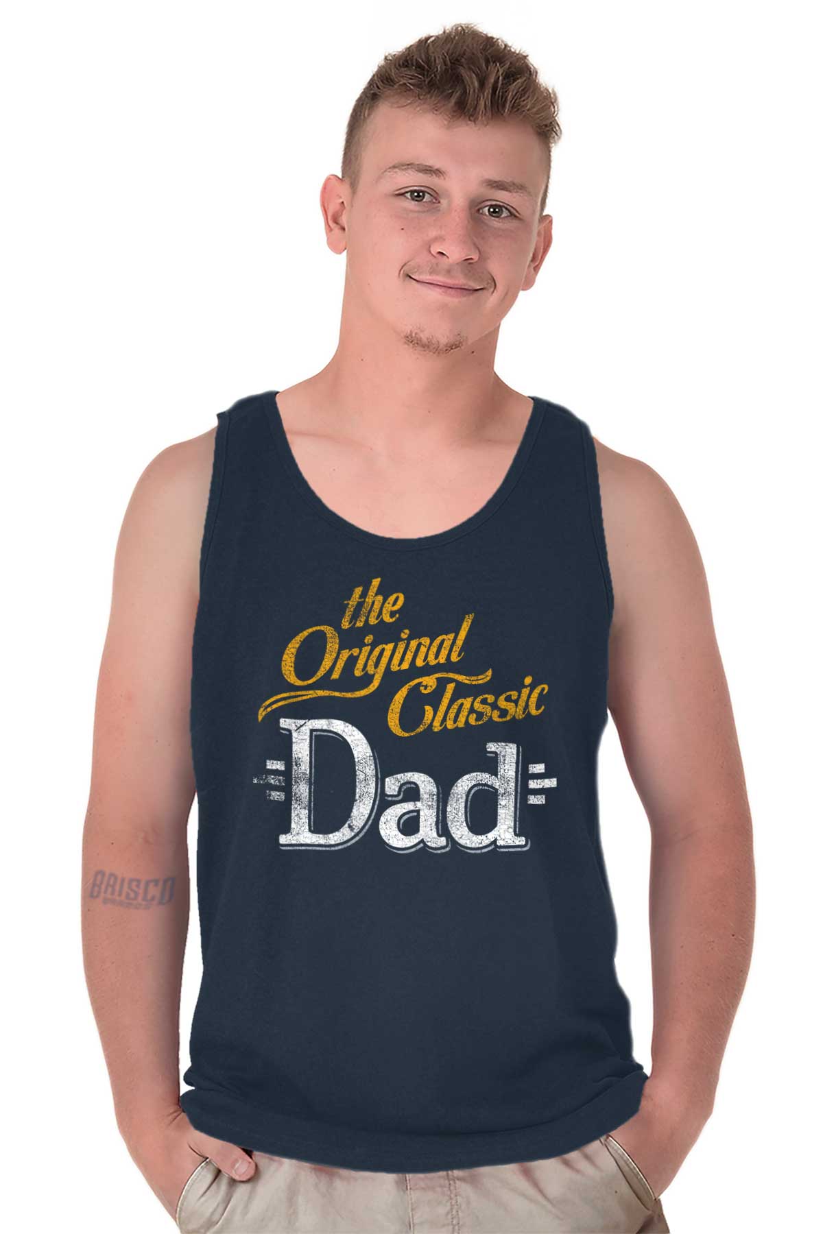 Fathers Day The Original Classic Dad Tank Top Sleeveless Tee Men Brisco ...