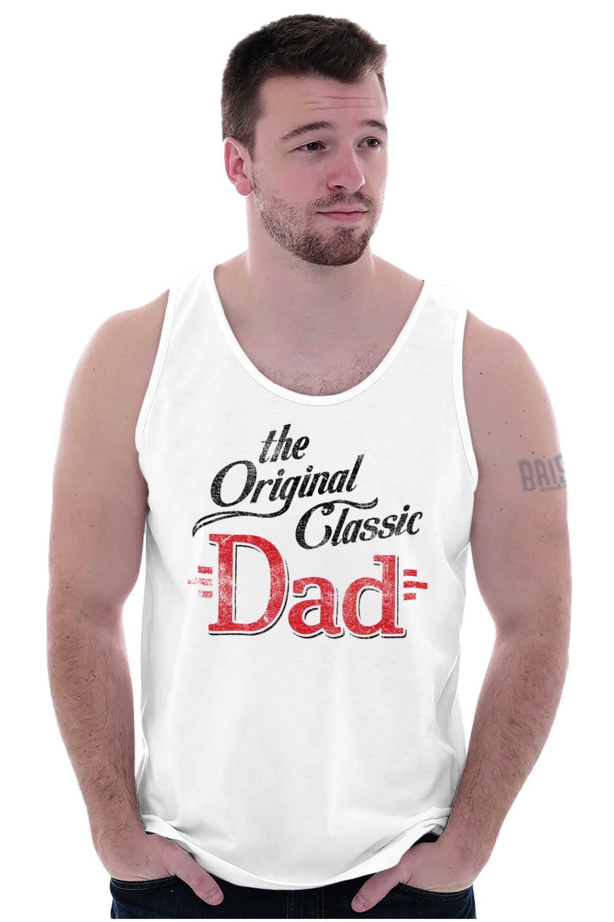 Fathers Day The Original Classic Dad Tank Top Sleeveless Tee Men Brisco ...