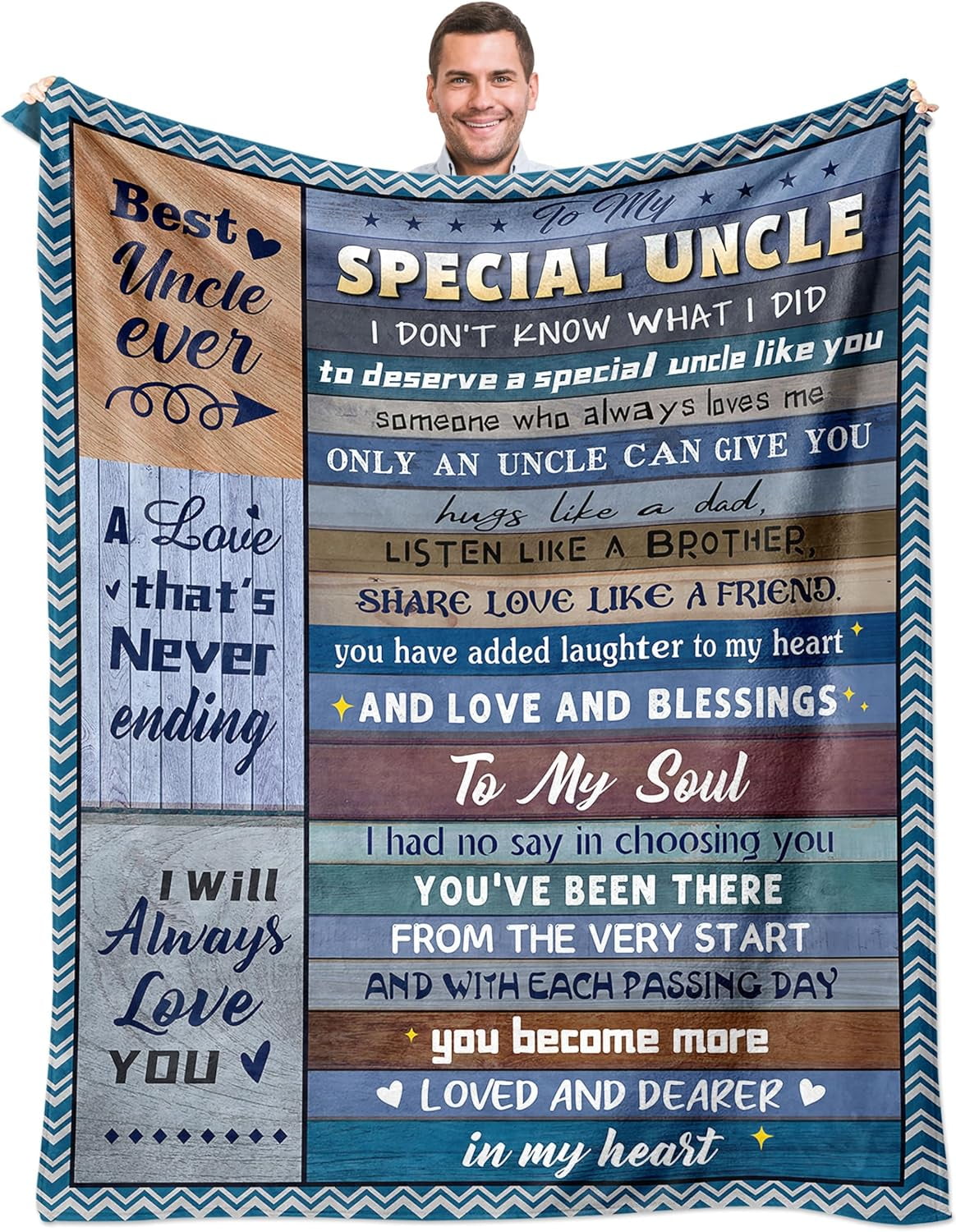 Fathers Day Uncle Gifts Blanket 60"x50", Gifts for Uncle, Best Uncle ...