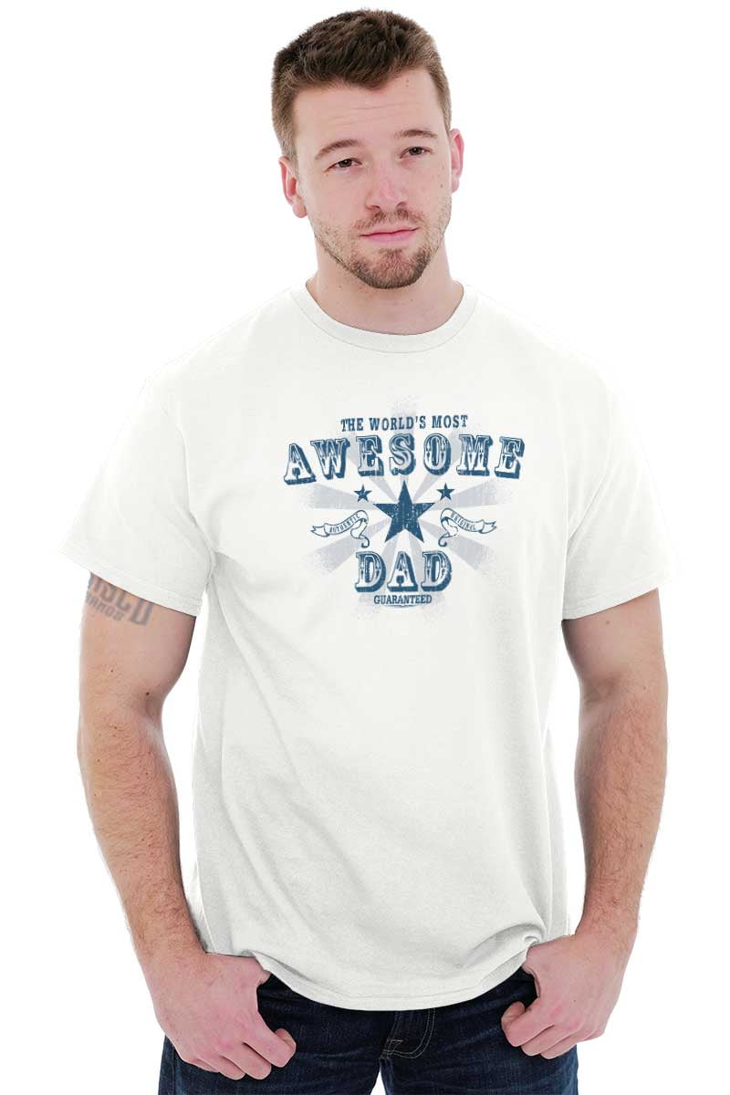 Fathers Day World's Most Awesome Dad Men's Graphic T Shirt Tees Brisco ...