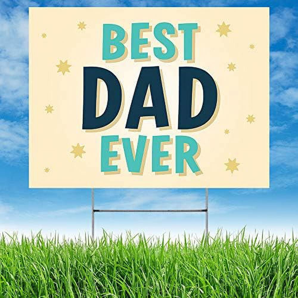 Fathers Day Yard Sign | Big 18" X 24" Outdoor Lawn Party Decoration ...