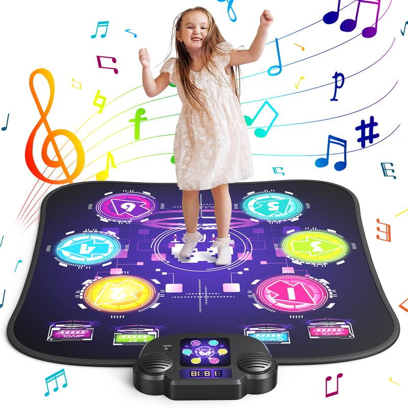 FathersDayGif MERACH Dance Mat Bluetooth Electronic Dance Pad with Light-up 6-Button 8-Button ...