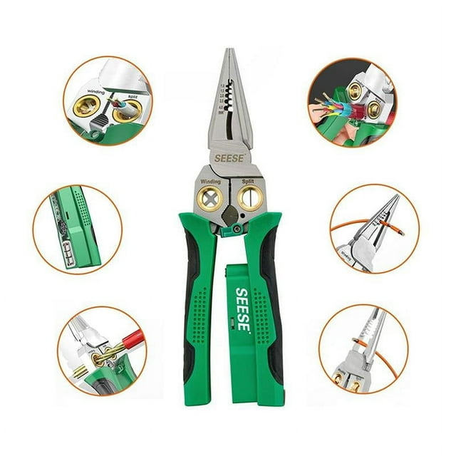 FathersDayGift】8-in-1 Wire Stripper Crimper Multi-Tool Pliers for ...